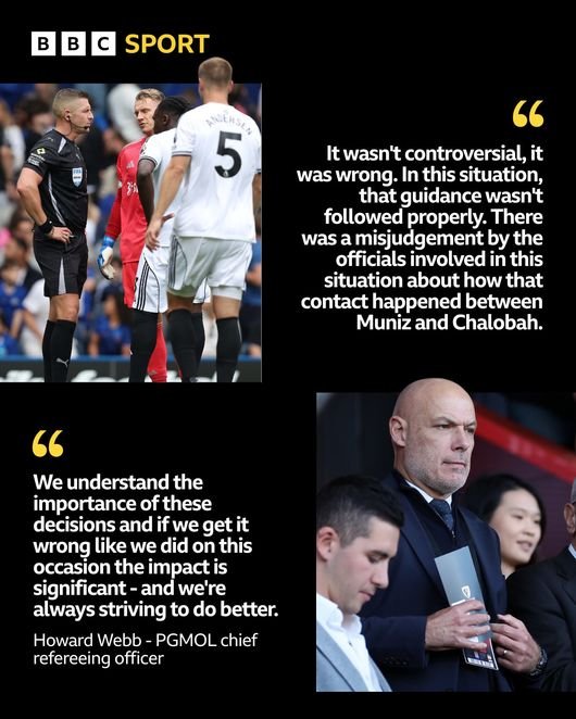 '심판 비판하지 마세요' KFA랑 대조되네…PL 심판위원장, 오심 공개 인정 "VAR 지침 어겼다, 명백한 잘못" : 네이트 스포츠