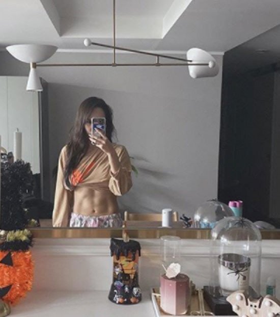 김지우, 48.6kg-선명한 王복근 유지어터 "복근 탄탄 프로젝트 시작" | 네이트 연예