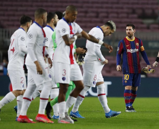 [UCL리뷰]'음바페 해트트릭'PSG, '메시 PK골' 바르셀로나에 4대1 역전승 : 네이트 스포츠