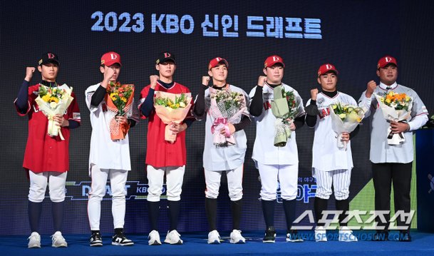 [포토] 2023 SSG 랜더스의 루키들, 각오 다지며 파이팅! : 네이트 스포츠