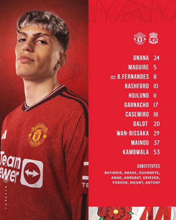 '고춧가루냐, FA컵 복수냐'…'EPL 우승-UCL 진출 갈림길' 맨유-리버풀, 운명의 노스웨스트 더비 선발 명단 발표 : 네이트 스포츠