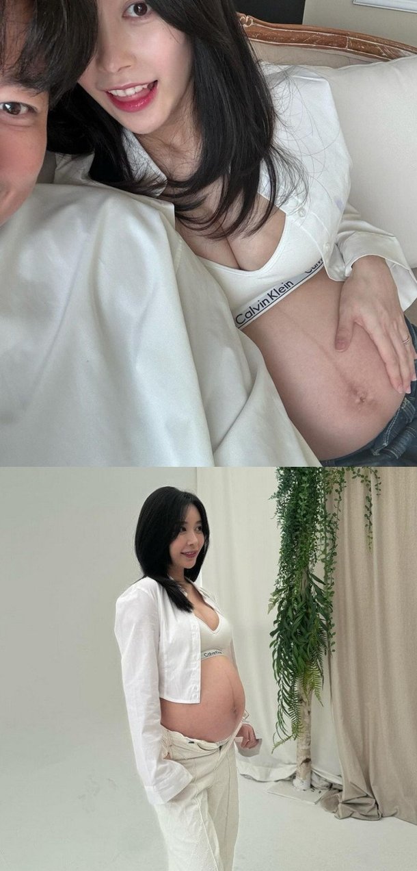 [SCin스타] 만삭 D라인 공개한 '♥이지훈' 아야네 "30주 돌입하니 어딨는지 확실히 보여" : 네이트 뉴스