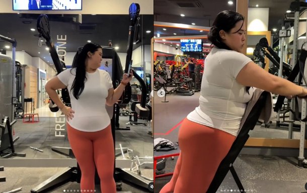 '148kg' 미나 시누이, 100kg 되고 레깅스까지 소화…확 달라진 몸매 : 네이트 연예