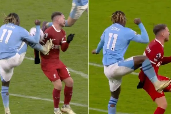 가슴을 발로 내려찍었는데 '노PK'…VAR 대화까지 나왔다! "발 위치는 합리적" : 네이트 스포츠