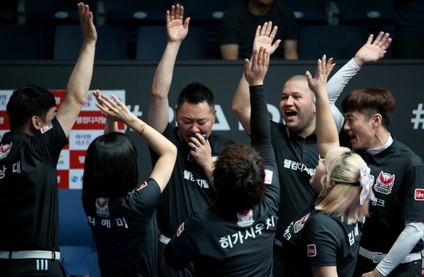 '전승 가도' NH농협카드 추격하는 크라운해태·웰컴저축은행, PBA팀리그 3R 우승 아직 모른다 : 네이트 스포츠