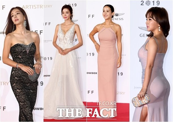 [TF포토] '청순, 우아, 섹시!' 레드카펫 위 드레스 퍼레이드 : 네이트 연예