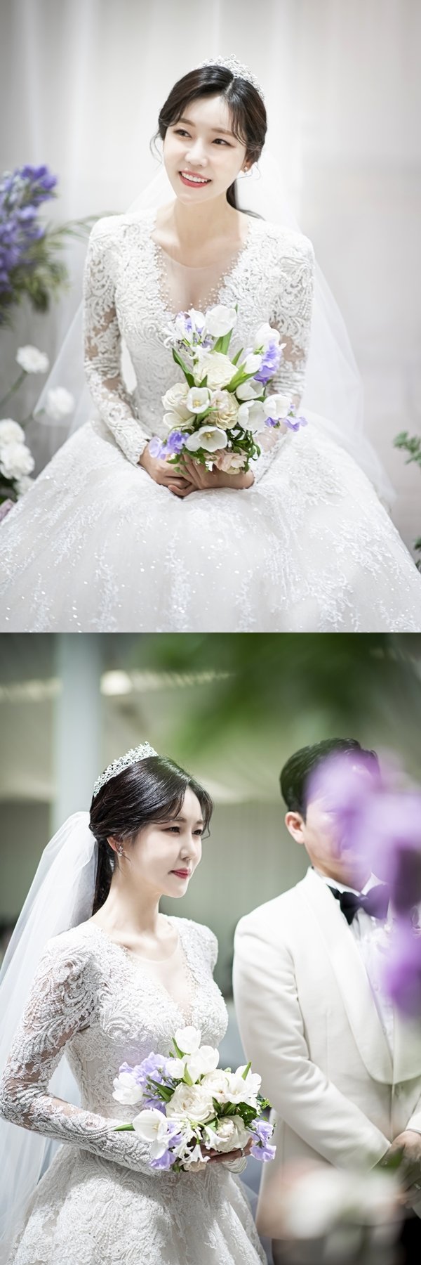 이태영 결혼식 현장 공개…우아한 웨딩 드레스 자태 : 네이트 연예