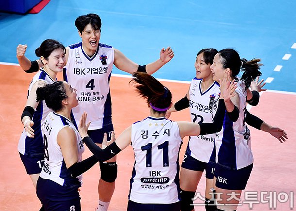 [ST포토] 환호하는 IBK기업은행 : 네이트 스포츠