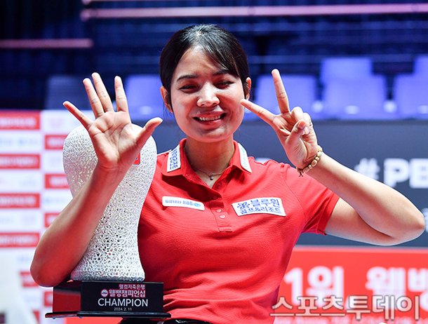 [ST포토] 스롱 피아비, LPBA 공동 최다 우승…7승 달성 : 네이트 스포츠