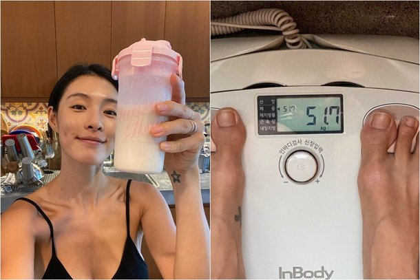 '애둘맘' 가희, 하루에 1kg씩 빼는 놀라운 다이어트 근황…52.9kg→51.7kg : 네이트 연예