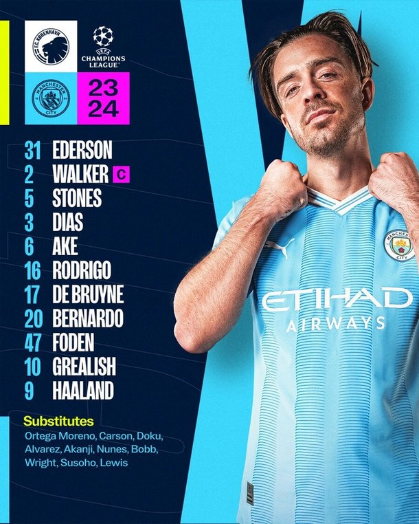 '에데르송 치명적인 실수 → 더 브라위너 1G 2AS' 맨시티, 코펜하겐 원정에서 3-1 승리 '기선제압' : 네이트 스포츠