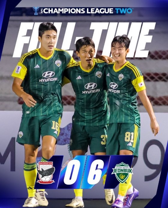 '전주성의 미래' 18살 진태호 프로 데뷔골+데뷔 도움…전북, ACL2 첫 경기서 세부 6-0 완파 : 네이트 스포츠