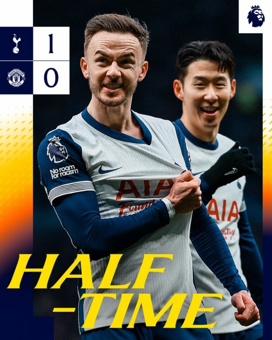 '결승골 기점' 손흥민 맨유 부쉈다! 평점 7.8 맹활약, 토트넘 1-0 신승→파죽의 EPL 2연승…12위 탈환 '껑충' : 네이트 스포츠