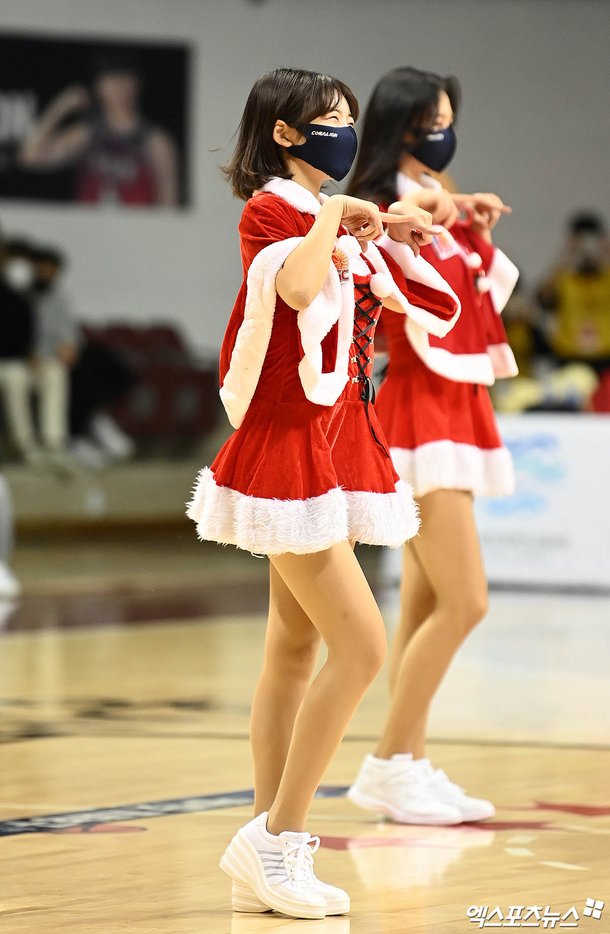 '단발이 찰떡' KGC 치어리더, 오늘은 산타로 변신[엑's HD화보] : 네이트 스포츠