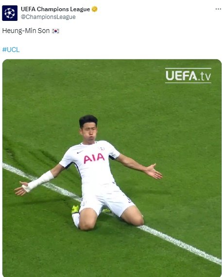 '쏘니, 챔스에 언제 돌아와?'…UCL, 'SON 하이라이트' 올리며 손흥민 응원 : 네이트 스포츠