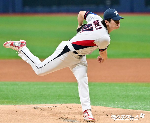 41일 만에 실전인데 '156km/h' 실화?…곽빈, 8일 체코전 2이닝 30구 4K 무실점 완벽투 [고척 라이브] : 네이트 스포츠