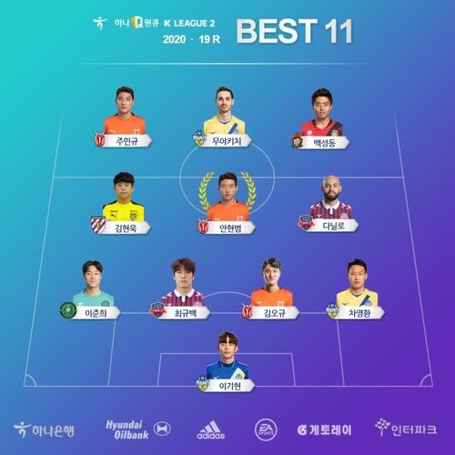 제주 8경기 무패 이끈 '원더골'…안현범, K리그2 19R MVP : 네이트 스포츠