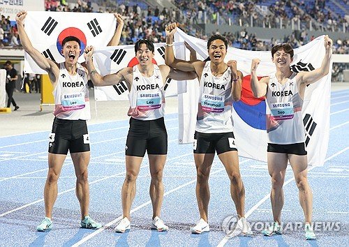 한국 육상 남자 400m 계주팀, 처음으로 하계U대회 우승…38초50(종합) : 네이트 스포츠
