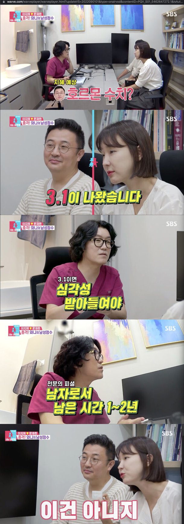 동상이몽2 꽈추형 이지혜 남편 문재완에 남자로서 남은 기간 1 2년 정도 네이트 연예