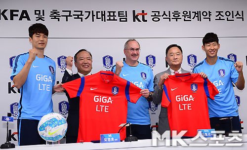 KFA-KT, 축구대표팀 후원계약 4년 더 : 네이트 스포츠