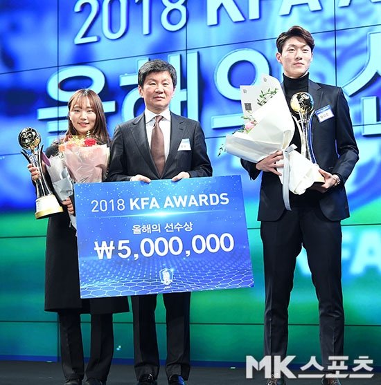 황의조, KFA 올해의 선수 첫 수상 "뜨거워지는 축구 사랑, 더 책임감 느낀다" : 네이트 스포츠