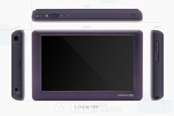 와이파이로 즐기는 코원 풀HD PMP 'V5W' : 네이트 뉴스