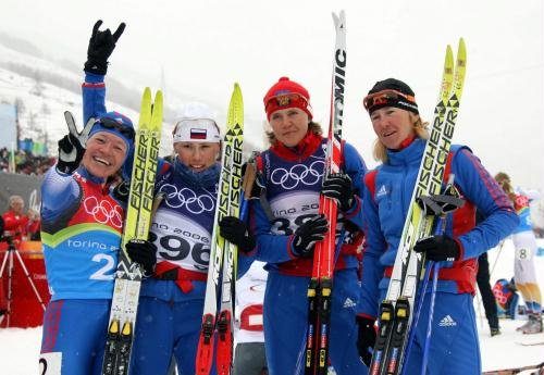 Cross Country Ladies' 4x5km relay Evgenia Medvedeva-Abruzova, Julija ...