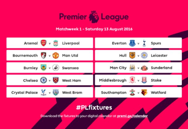 EPL 16-17 시즌 일정 확정…코리안 더비, 무리뉴 vs 펩 언제? : 네이트 스포츠