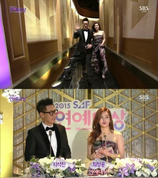 '2015 SBS 연예대상' 지석진 '머리핀' "중국에서 음악차트 6위까지 했던 곡" 깜짝! : 네이트 연예