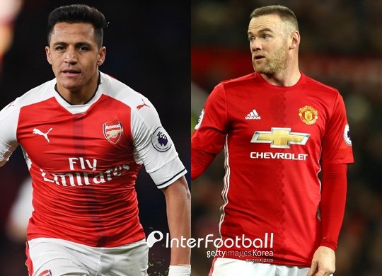 [EPL 36R] 아스널vs맨유, 라인업 발표…산체스-루니 출격 : 네이트 스포츠