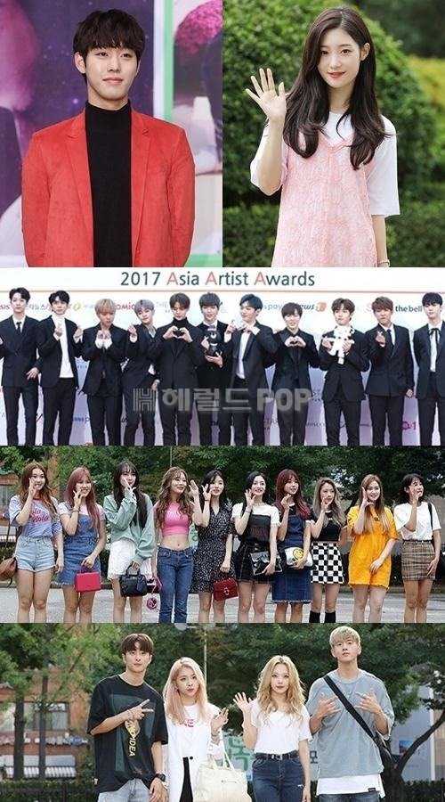 '괴물 루키' 워너원·프리스틴·카드, 2017AAA 신인상 주인공 : 네이트 연예