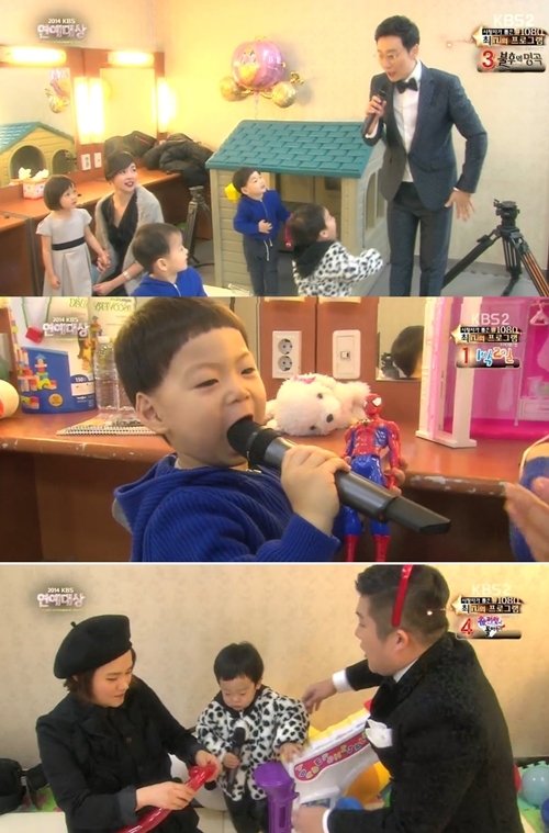 [2014 KBS 연예대상] '슈퍼맨' 아이들, 놀이방 생중계에 함박 미소 : 네이트 뉴스