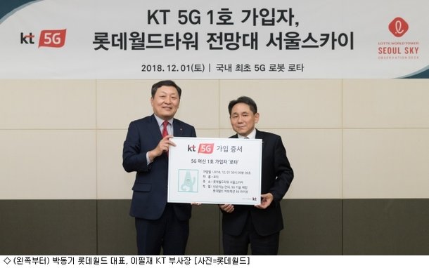 '롯데월드타워 전망대' 서울스카이, KT 5G 1호 가입자 등록 : 네이트 뉴스
