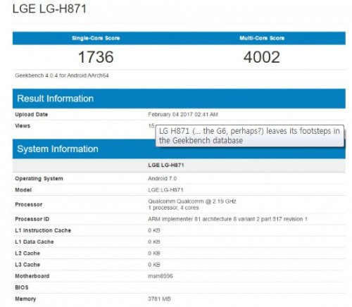 LG, 'H871' 스냅드래곤 820 사용…혹시 G6? : 네이트 뉴스