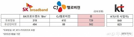 SKT, 케이블 1위 CJ 헬로비전 인수 추진…유료방송 빅뱅 : 네이트 뉴스