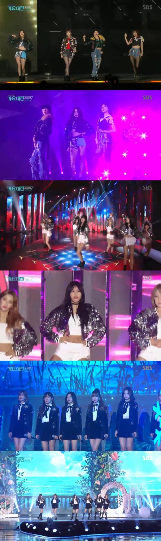 [SBS 가요대전] EXID의 걸크러쉬vsAOA의 섹시vs에이핑크의 청순 : 네이트 연예