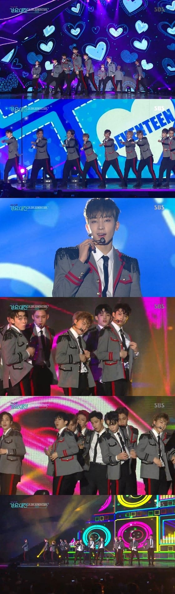 [2016 SBS 가요대전]세븐틴, 여가수 메들리→붐붐 '귀여웠다가 멋있었다가' : 네이트 뉴스