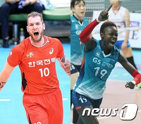 한전 펠리페·GS칼텍스 듀크, V리그 6R 남녀부 MVP : 네이트 스포츠