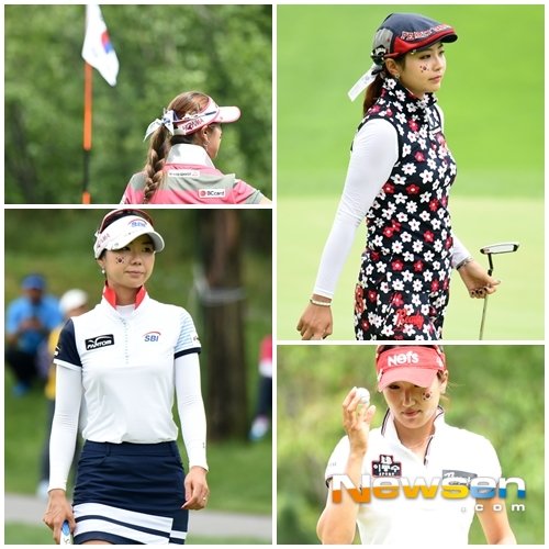 [포토엔]필드여신들의 광복절 맞이 태극기 사랑' (KLPGA 넵스) : 네이트 스포츠