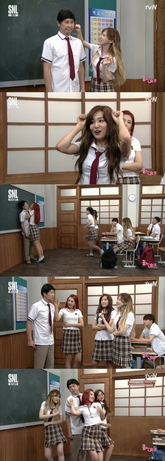 'SNL9' 레드벨벳, 신동엽 유혹하기 위해 애교에 섹시댄스까지 '고군분투' : 네이트 연예