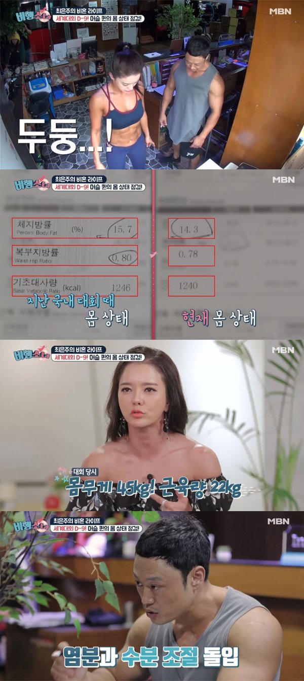 최은주 "머슬 대회 당시 몸무게 45kg에 근육량 22kg" : 네이트 연예