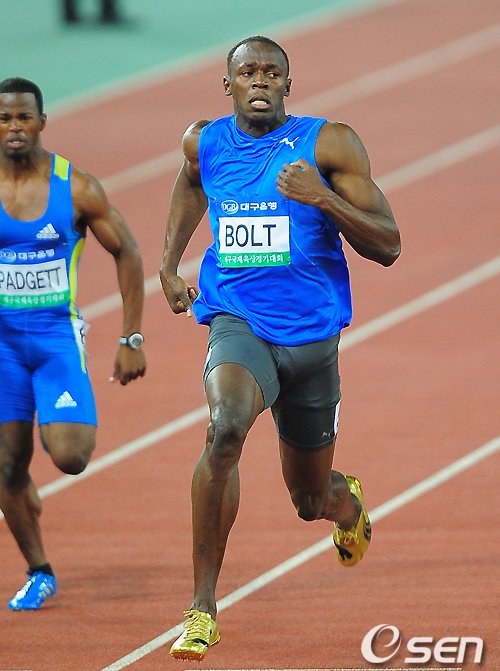 볼트, 100m 9초 86...한국 개최 대회 최고 기록 : 네이트 스포츠
