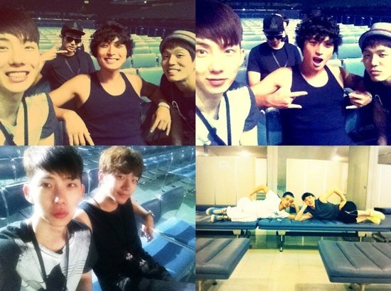 조권, 2AM-2PM 멤버들과 '장난기 가득' 다정샷 : 네이트 연예