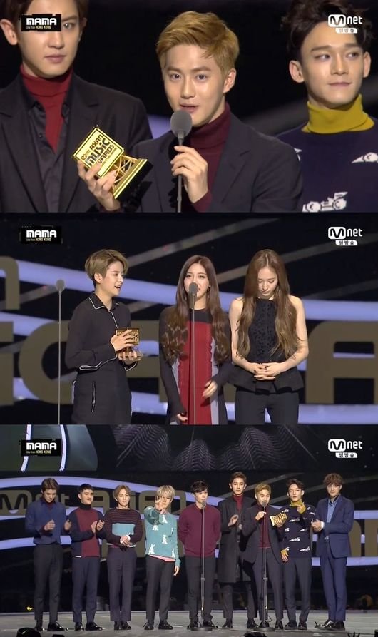 '2015 MAMA' 엑소·에프엑스, 글로벌팬초이스 남녀상 수상 : 네이트 연예