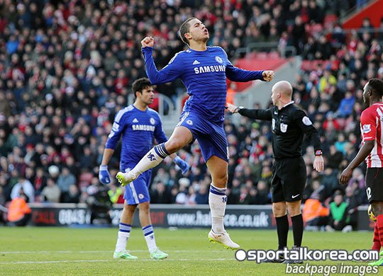 [EPL 19R] '아자르 환상 동점골' 첼시, 사우샘프턴 원정서 1-1 무승부 : 네이트 스포츠