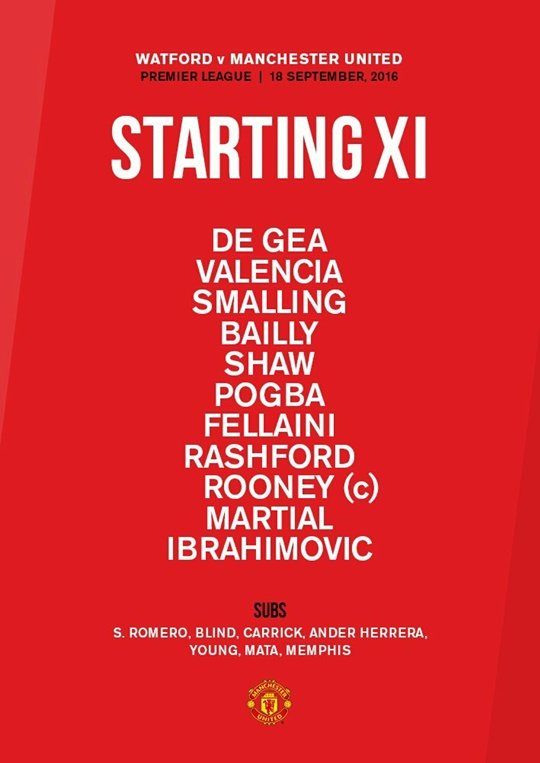 [EPL 5R] '즐라탄 선봉장'…맨유, 왓포드전 명단 발표 : 네이트 스포츠