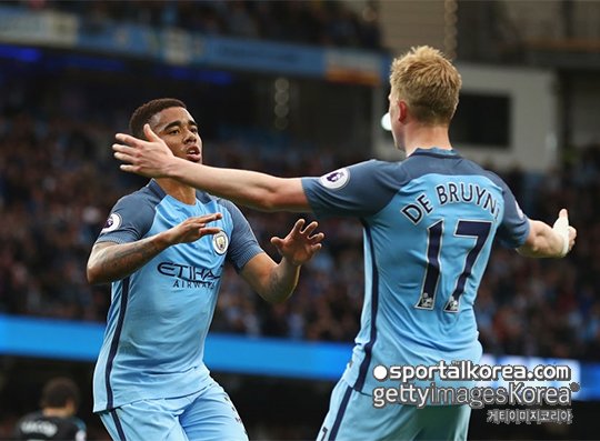 [EPL 34R] '제주스 1골 1도움' 맨시티, WBA 3-1 제압…3위 도약 : 네이트 스포츠