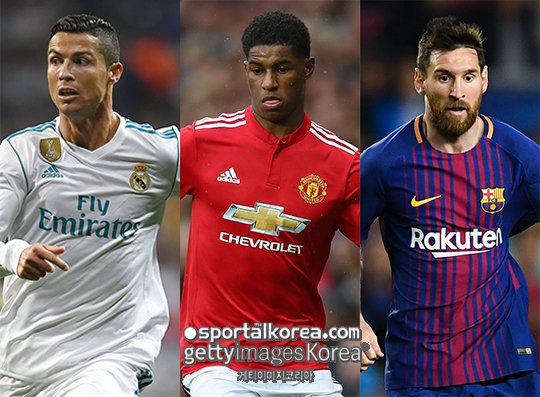 [오피셜] 메시-호날두-래쉬포드 등, UCL 3R MVP 후보 발표 : 네이트 스포츠