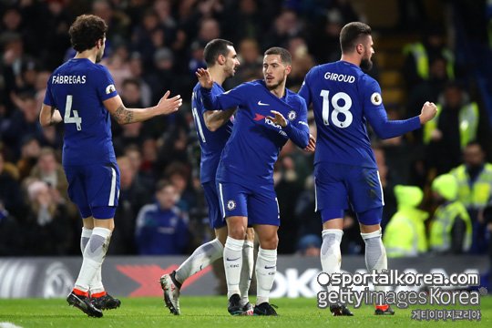 [EPL 27R] '아자르 2골' 첼시, 4위 탈환…웨스트브롬에 3-0 쾌승 : 네이트 스포츠