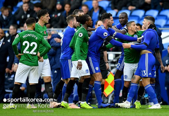 [EPL 12R] 카디프, '밤바 극적 골'로 브라이튼에 2-1 승…강등권 탈출 : 네이트 스포츠